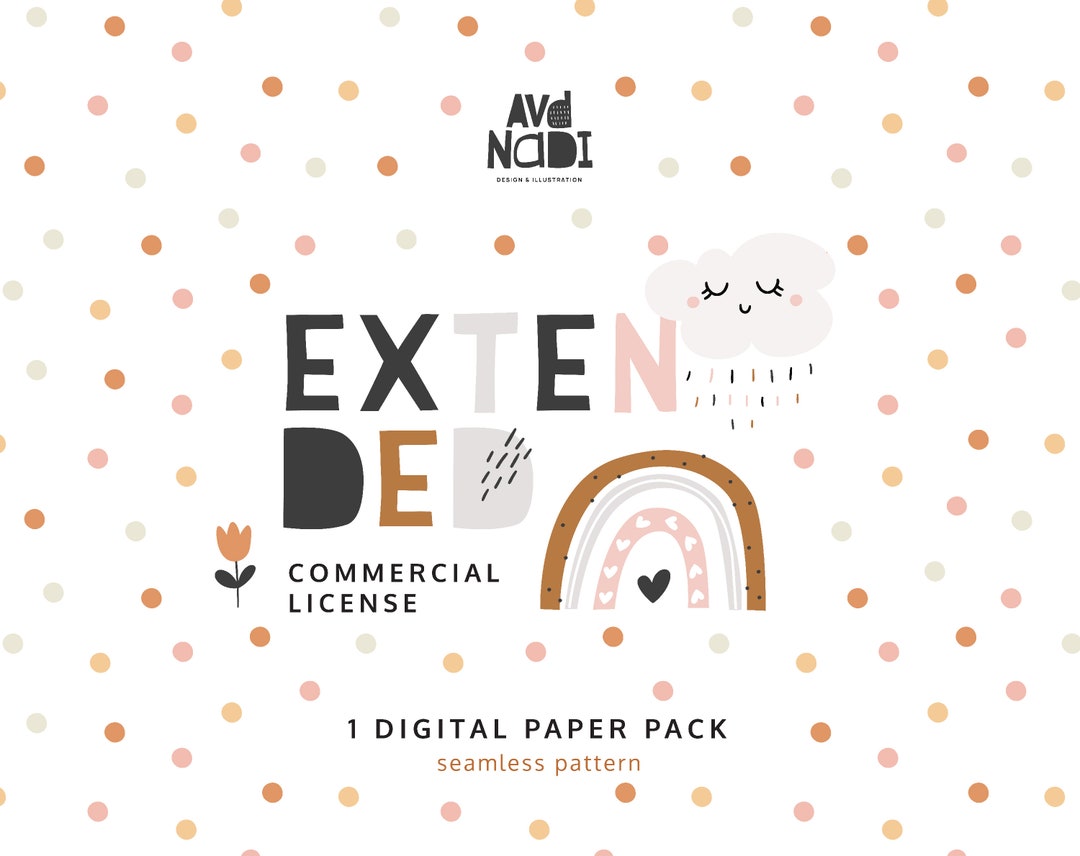 Extended License for Digital Paper Pack, Commercial License by Avdnadi ...