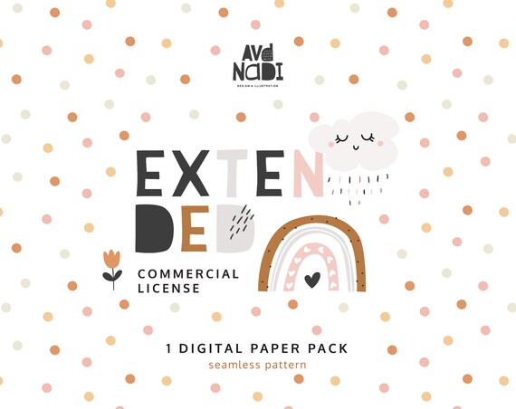 Extended License for comercial use of Digital paper or a Clip art pack ...
