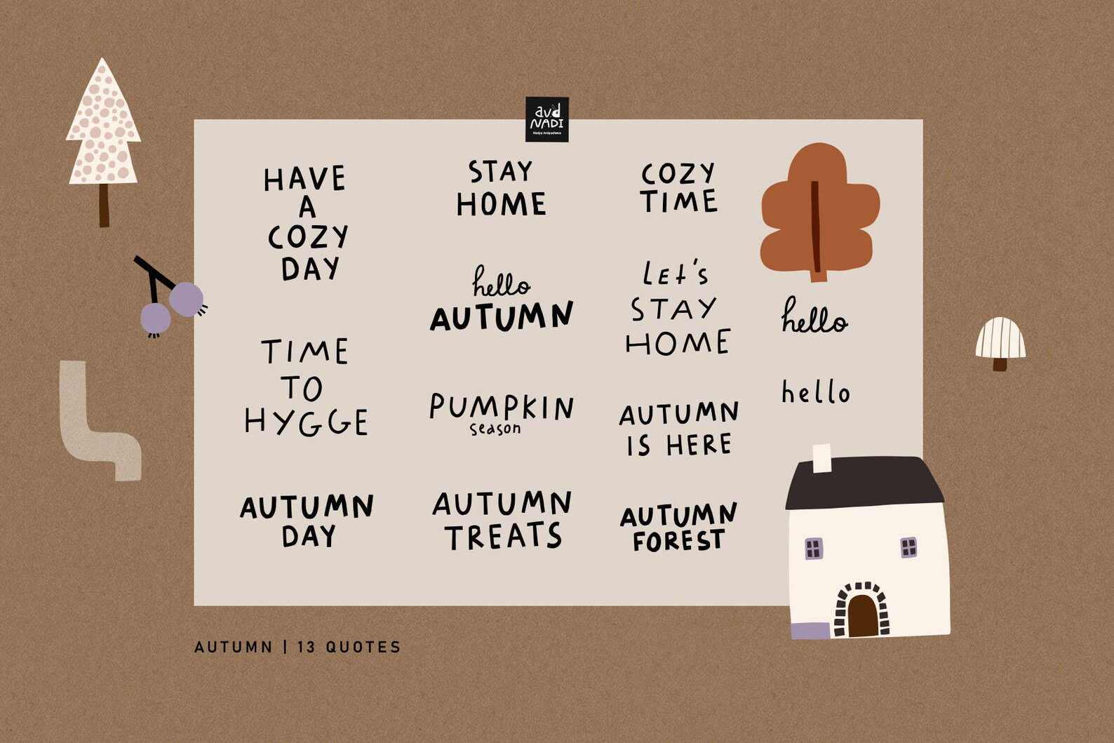 Cozy Autumn Clipart and Fall Seamless Patterns, Forest Animals Cliart ...