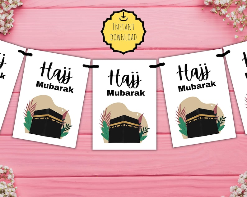 Printable Hajj Banner Printable Hajj Mubarak Banner Printable - Etsy UK