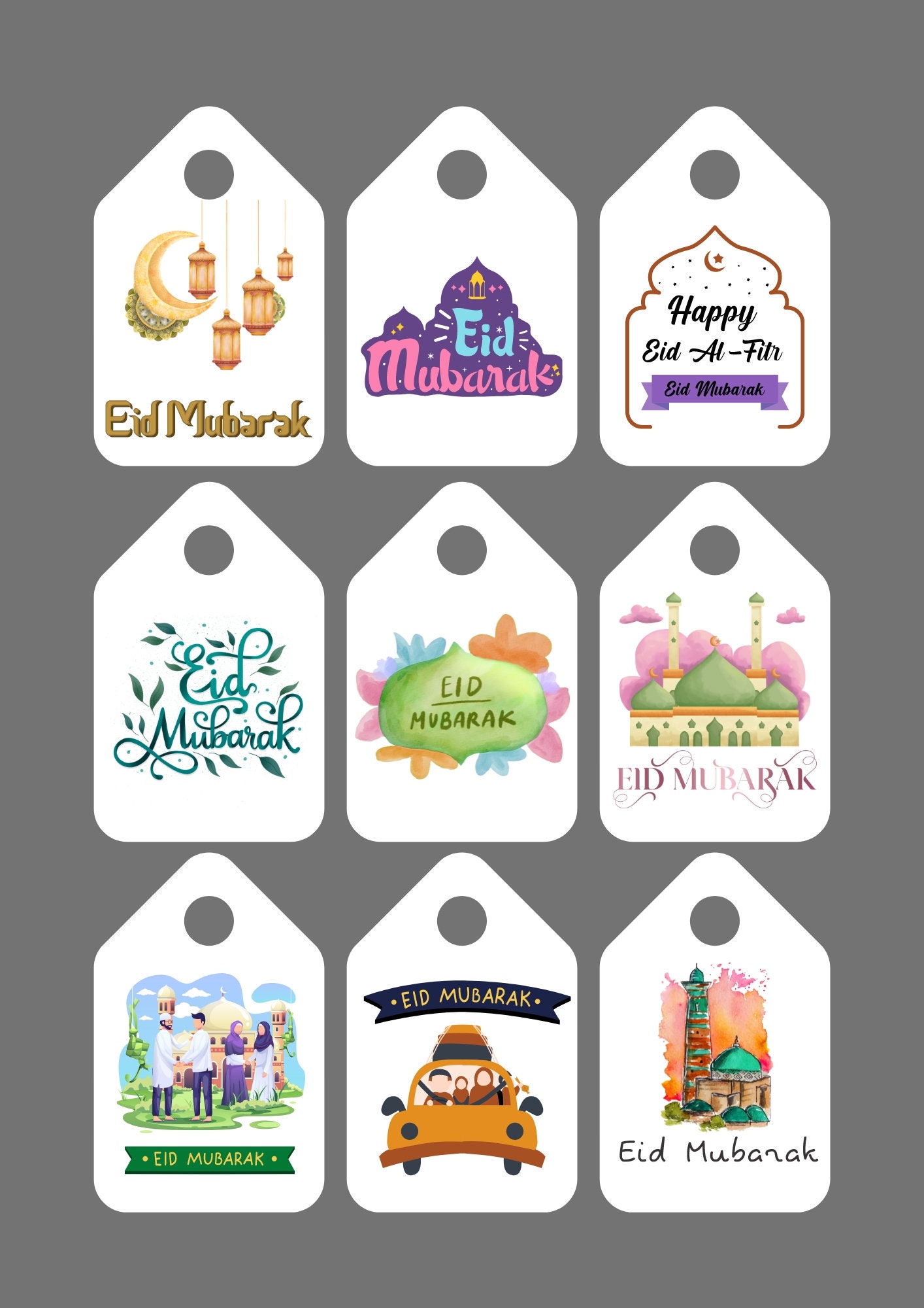 9 Printable Eid Gift Tags Printable Eid Al Fitre Gift Tags Printable ...