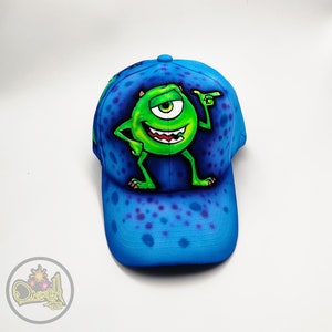 Mike Wazowski Cap Hand Painted Cap Unique in Its Style Available for ...