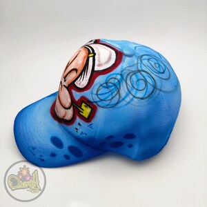 Custom Popeye Hat Hand Painted in the Technique of Airbrushing - Etsy