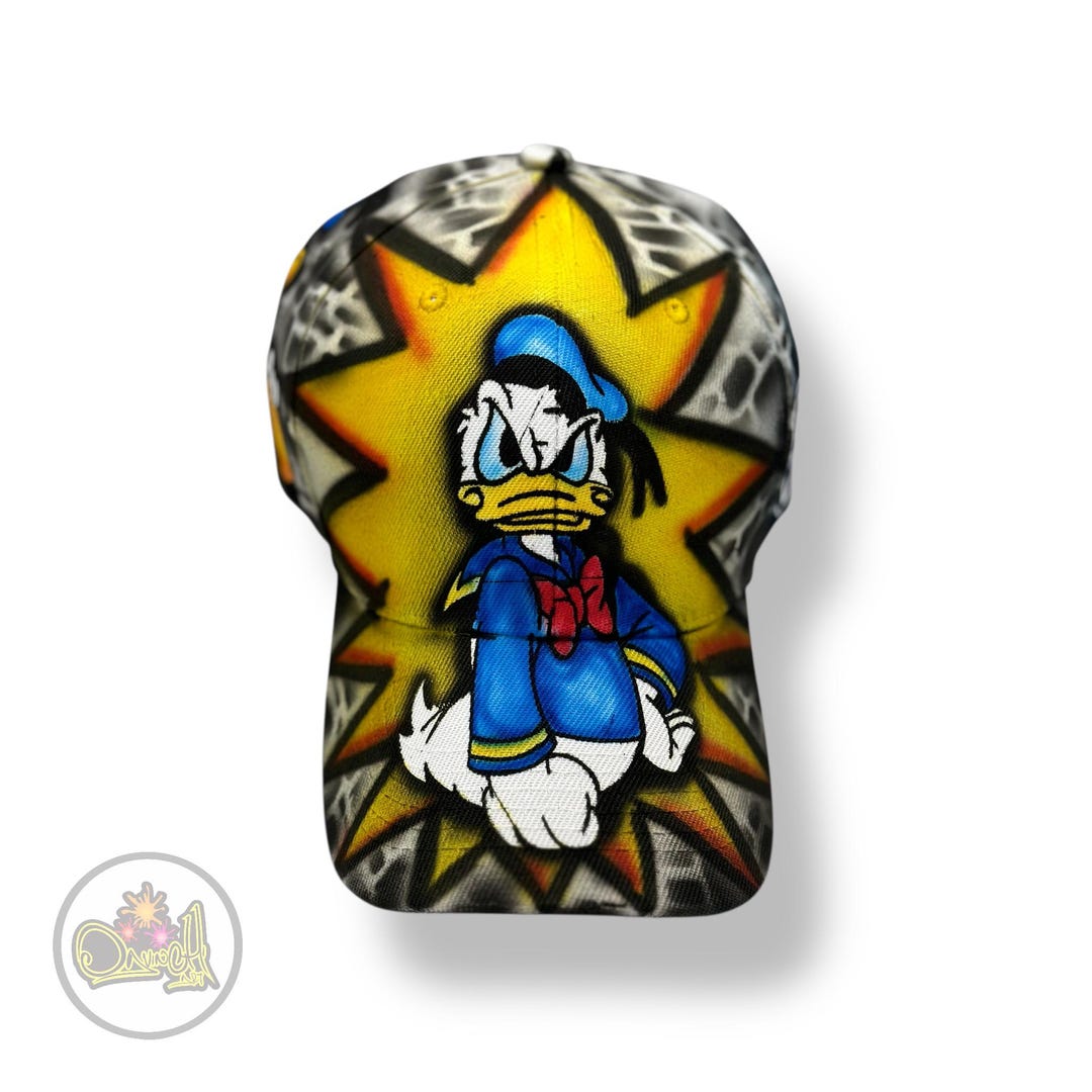 Colorful Angry Duck Cap for Sale Hand Painted Unique Streetwear Gift ...