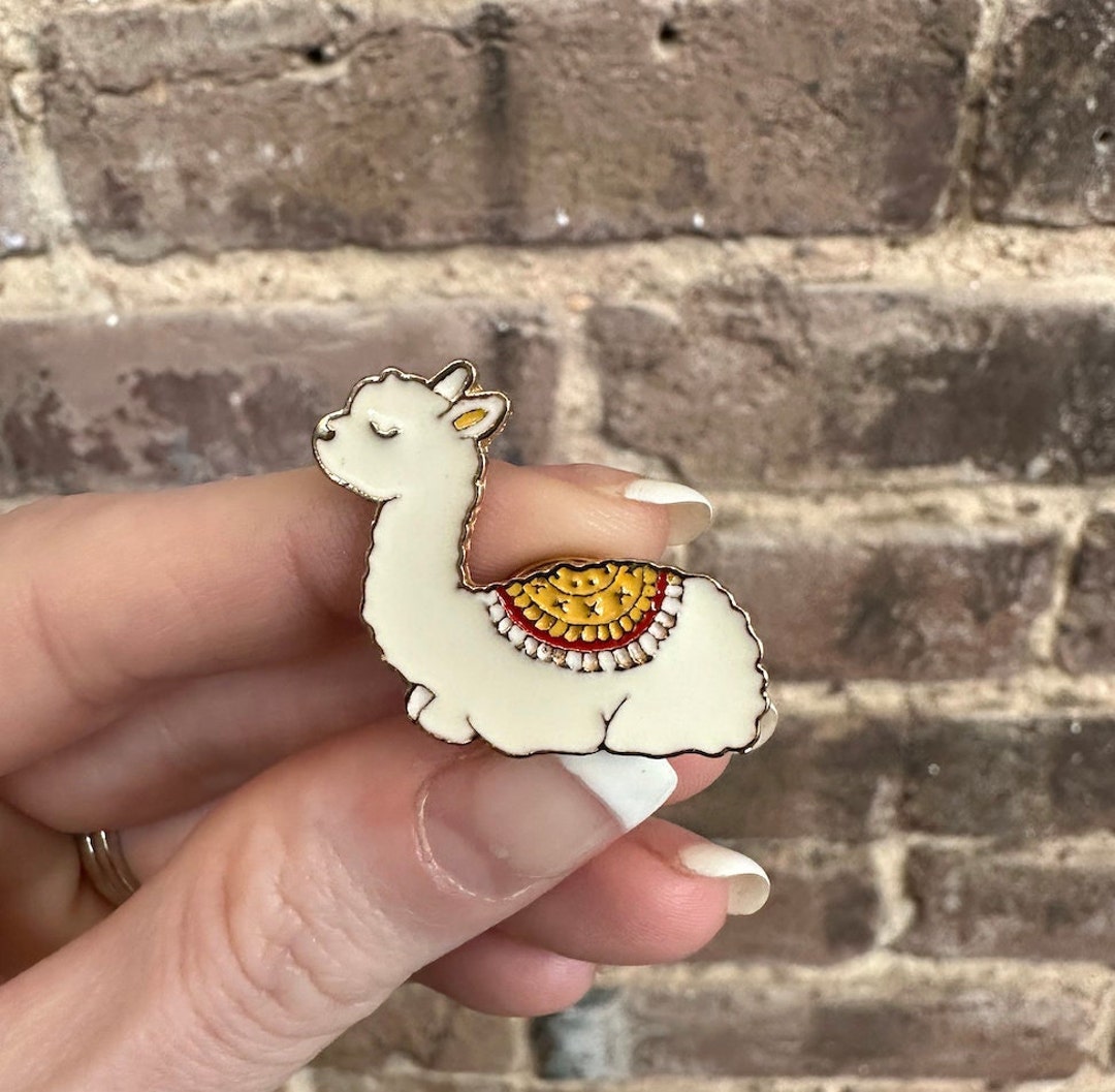 Llama Enamel Lapel Pin - Etsy