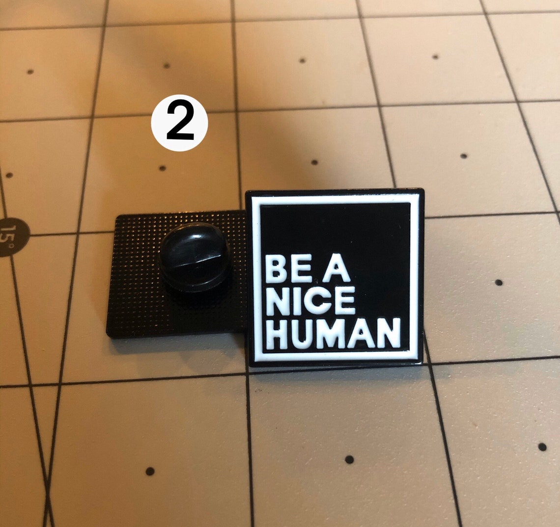 Black and White Enamel Pins - Etsy