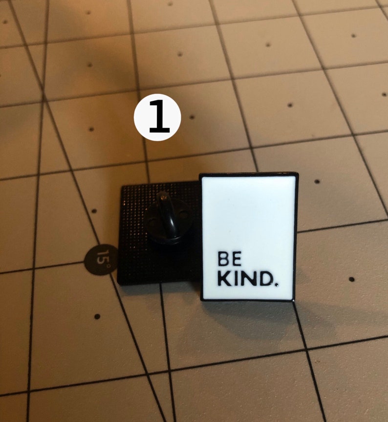 Black and White Enamel Pins - Etsy