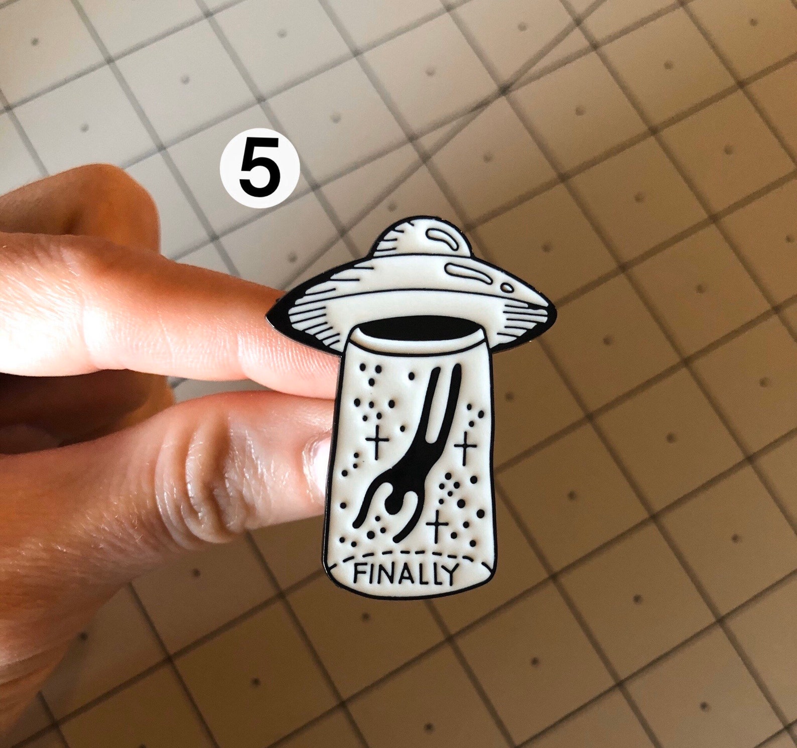Black and White Enamel Pins - Etsy