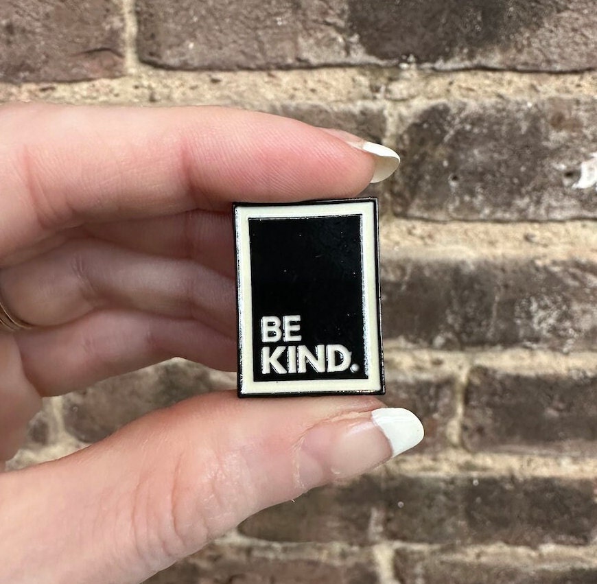Black and White Enamel Pins - Etsy