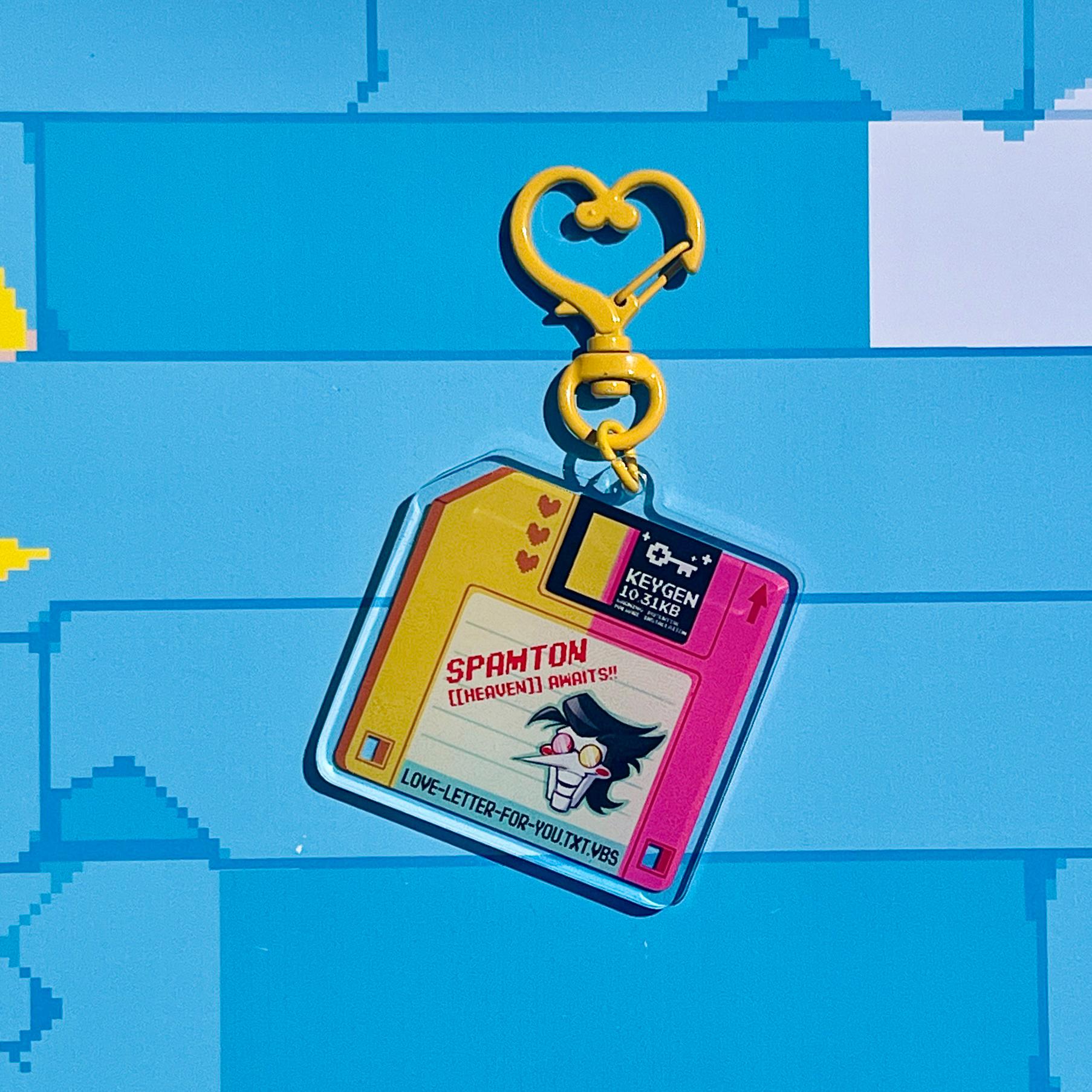 Tenna VHS and Spamton Floppy Disk Acrylic Keychains| PREORDER ...