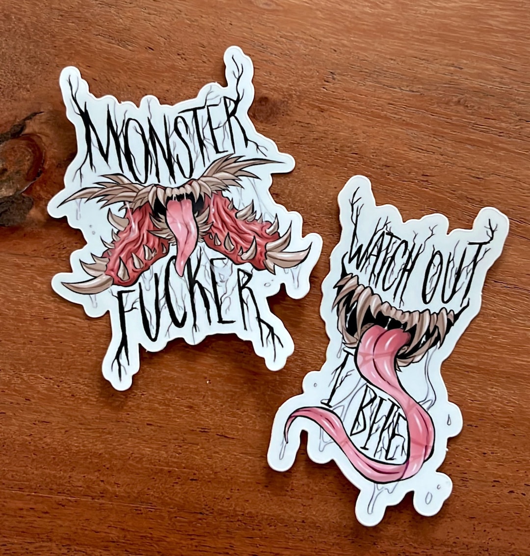 Monster Fucker/i Bite Vinyl Stickers - Etsy