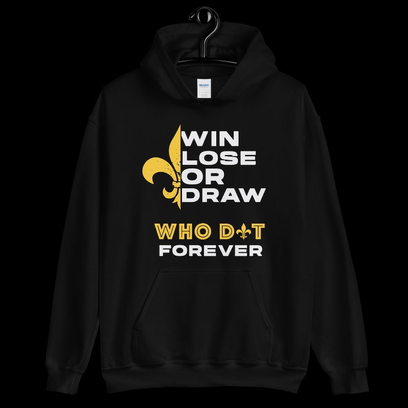 Who Dat- Black Saints Fan Hoodie - Black and Gold Sweatshirt - NOLA ...