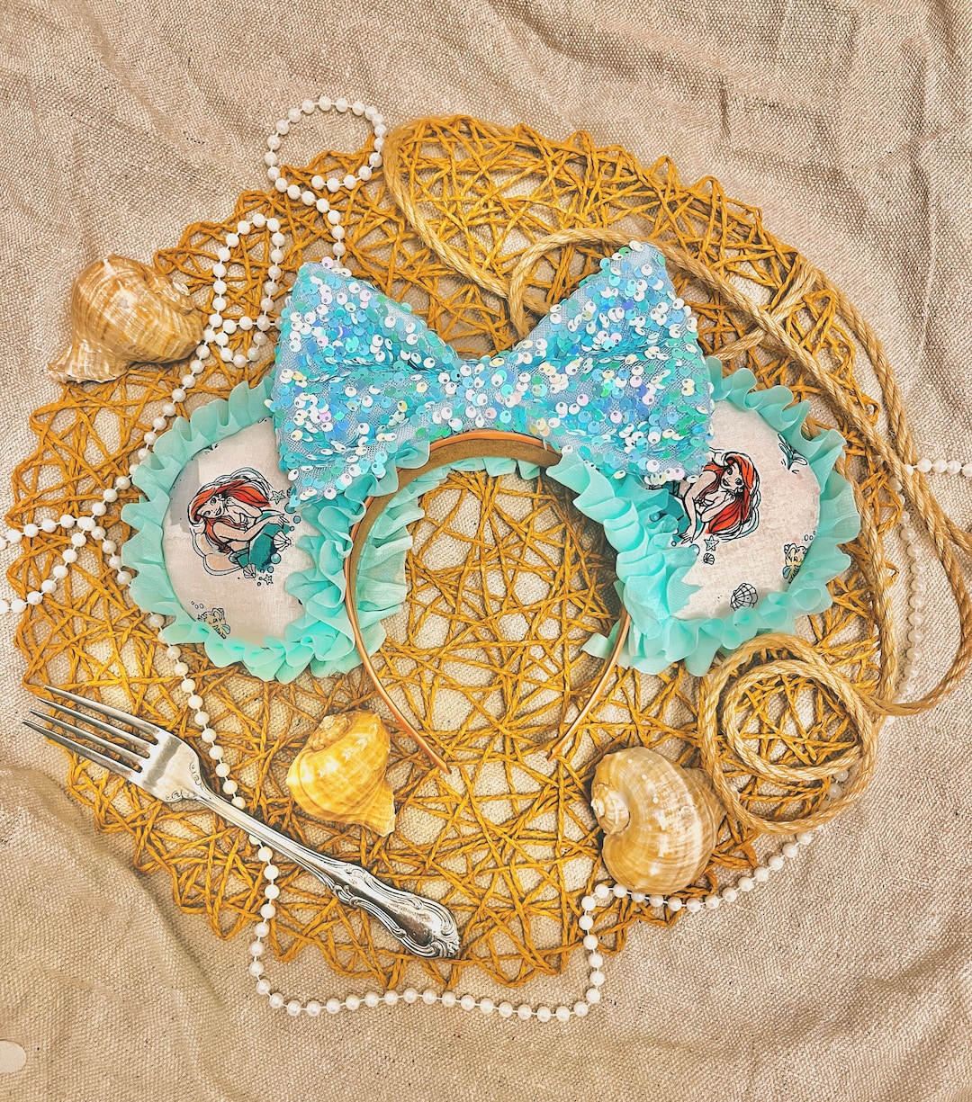 The Little Mermaid Ariel Disney Ears - Etsy