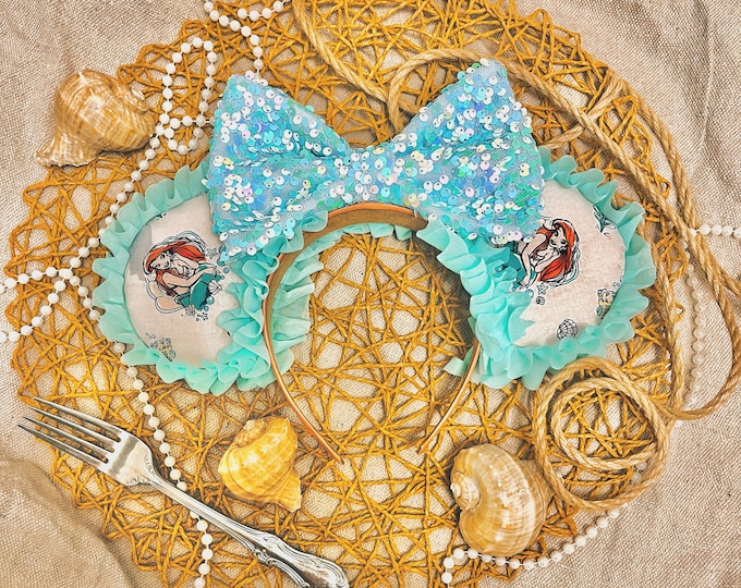 The Little Mermaid Ariel Disney Ears - Etsy