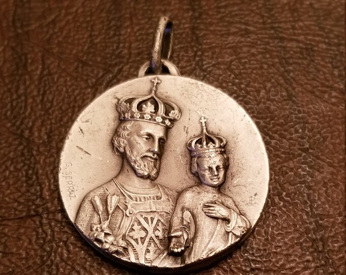 Vintage French St. Joseph Religious Medal Signed G.serraz and Tschudin ...