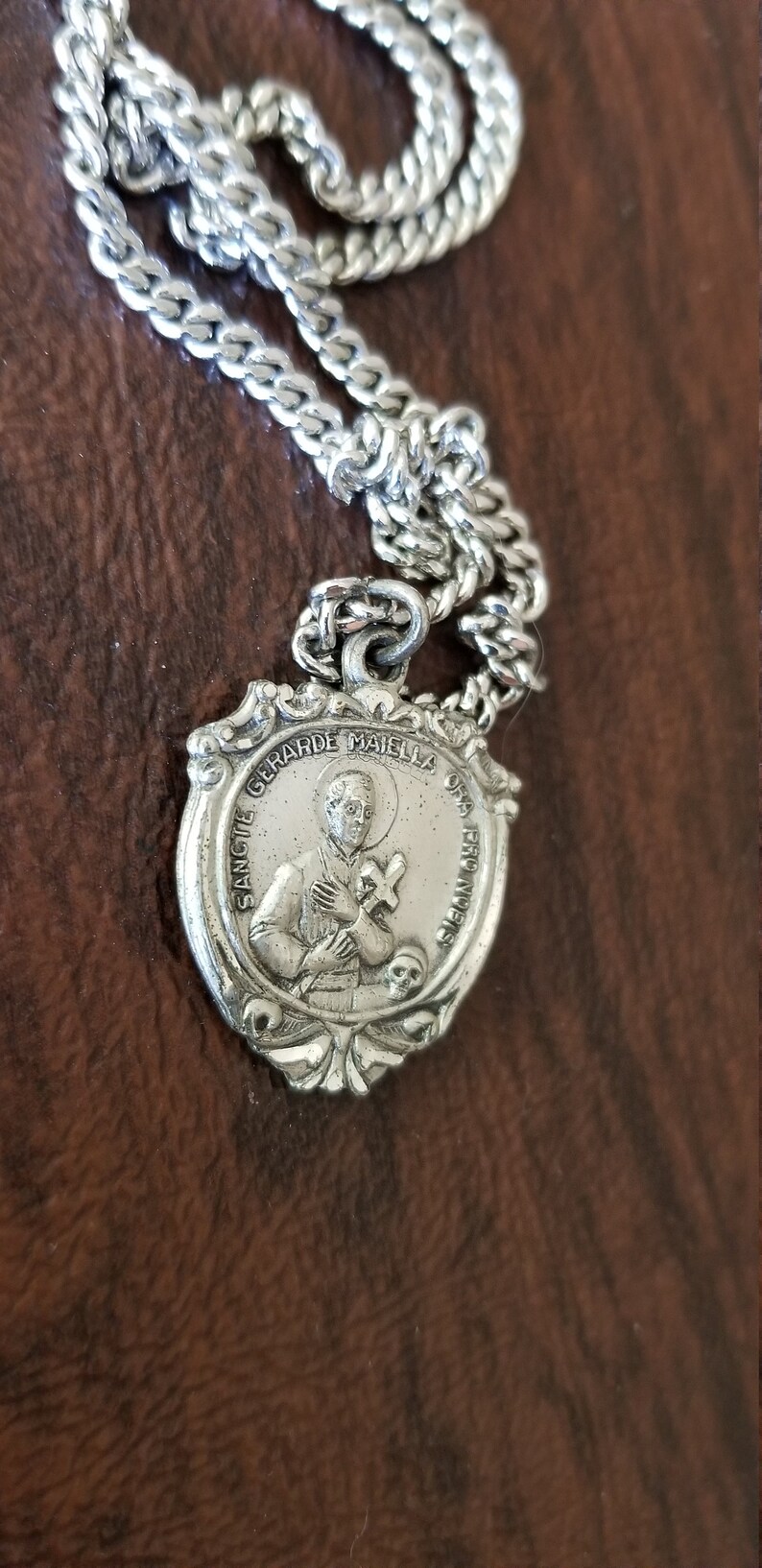 Vintage Creed Sterling Religious Medal St. Gerard Necklace - Etsy