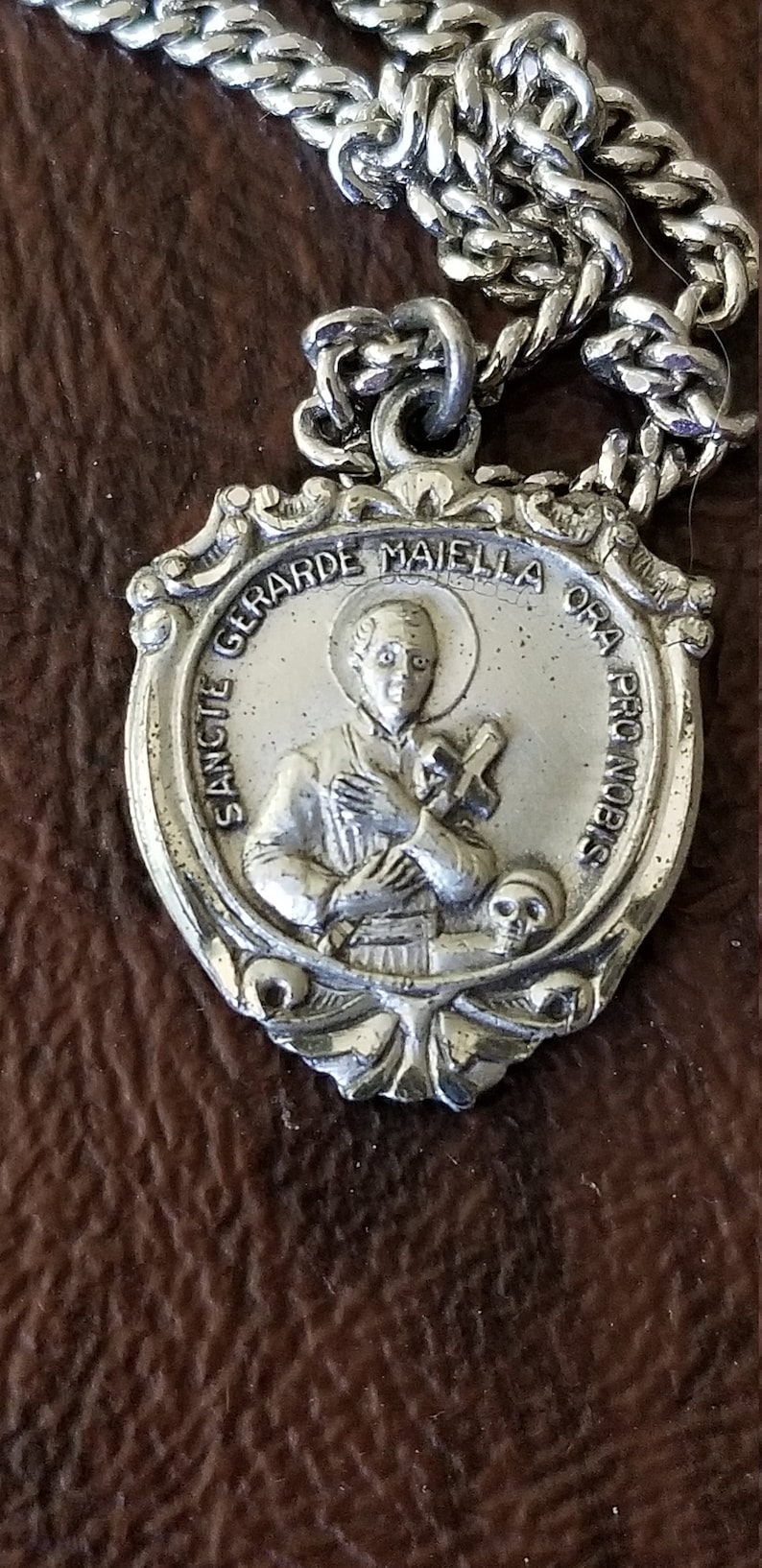 Vintage Creed Sterling Religious Medal St. Gerard Necklace - Etsy