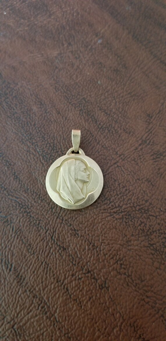 Vintage French FIX Gold Filled Virgin Mary Medal/pendant - Etsy