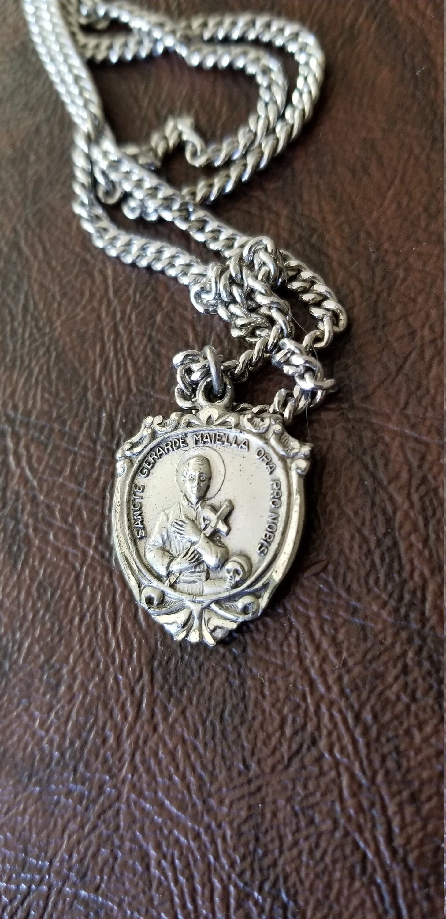 Vintage Creed Sterling Religious Medal St. Gerard Necklace - Etsy