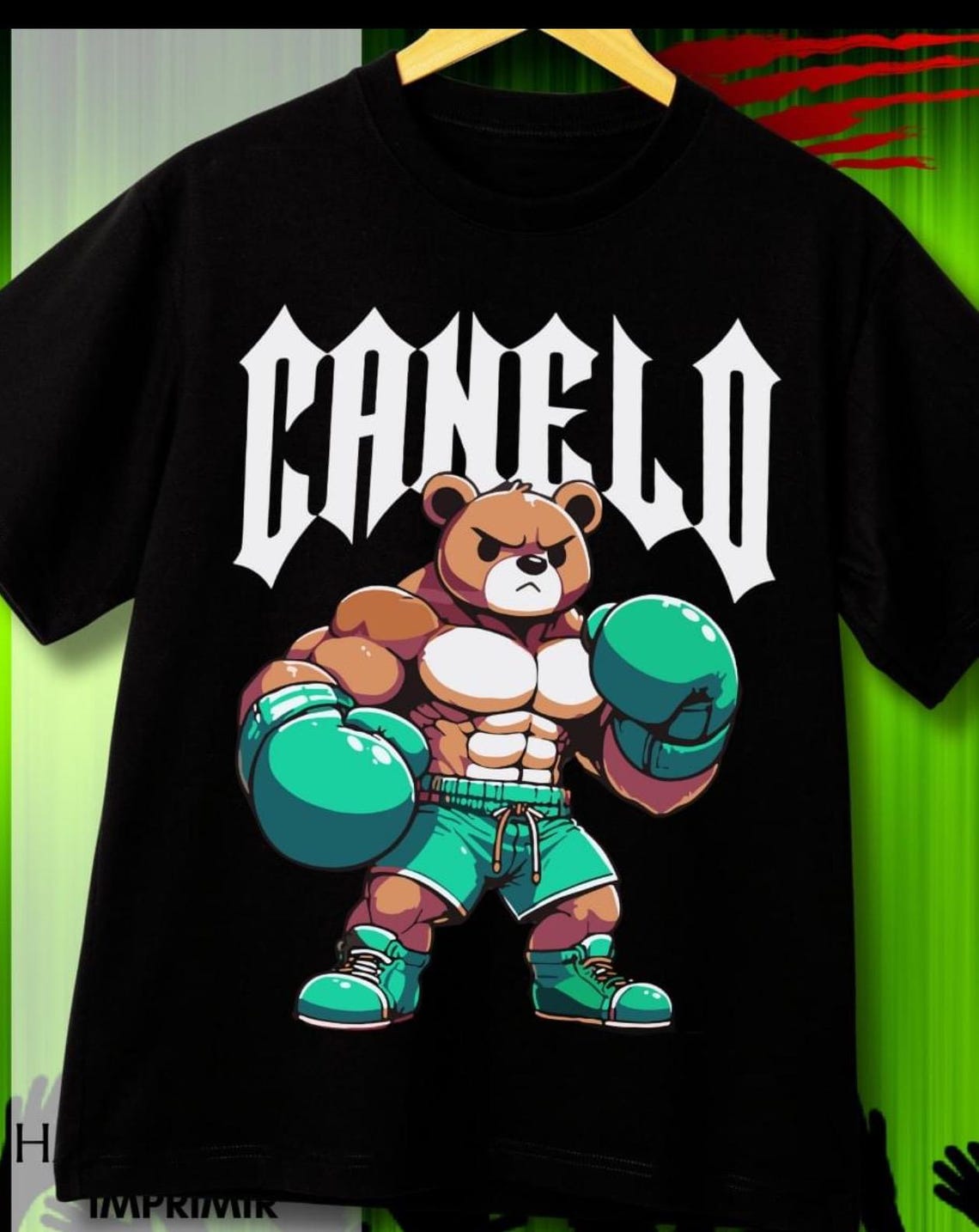 Canelo Alvarez Bear Dtf Png Logo 2024 ORIGINAL LOGO No Copy Trend - Etsy