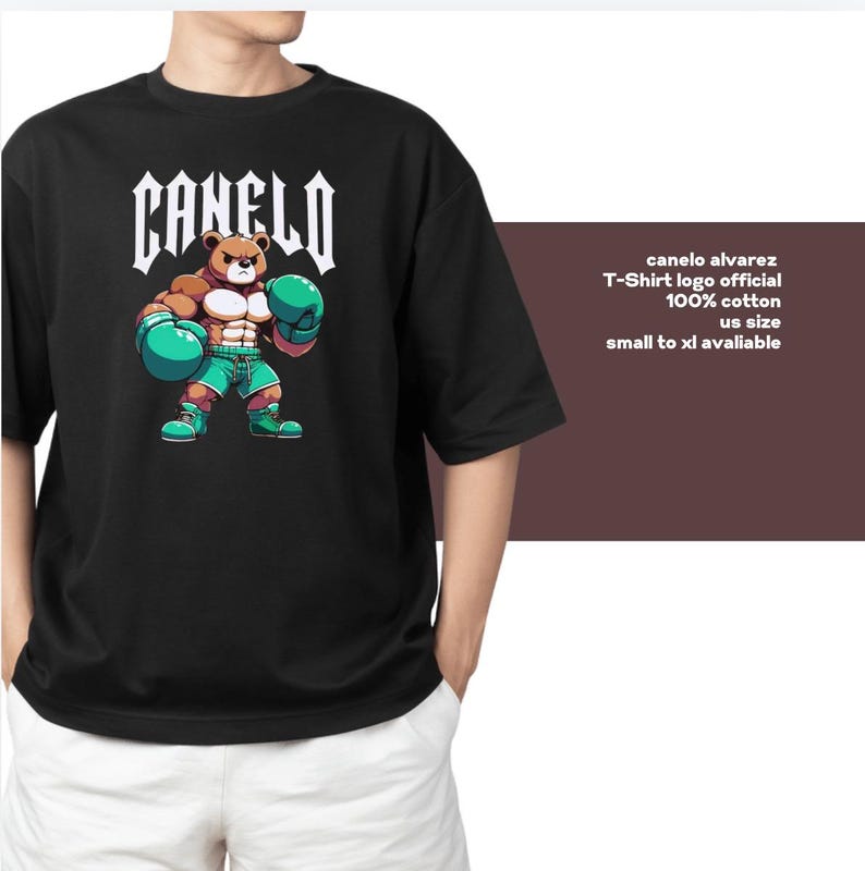 Canelo Alvarez Bear Dtf Png Logo 2024 ORIGINAL LOGO No Copy Trend - Etsy
