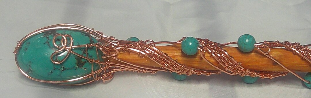 Chinese Turquoise Magnesite Wand - Etsy