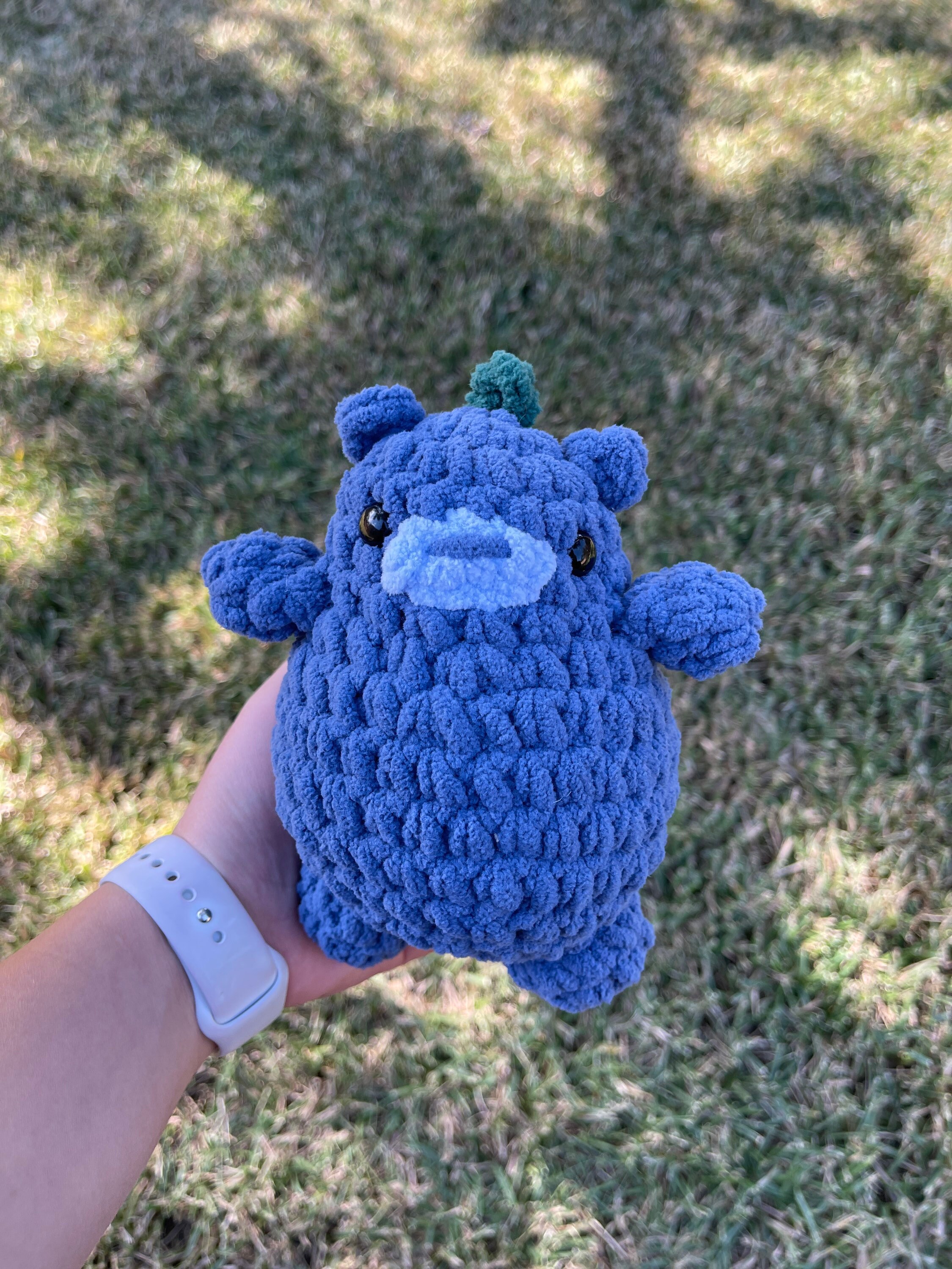 Blueberry Bear Handmade Crochet Plushie Made With Plush Yarn - Etsy
