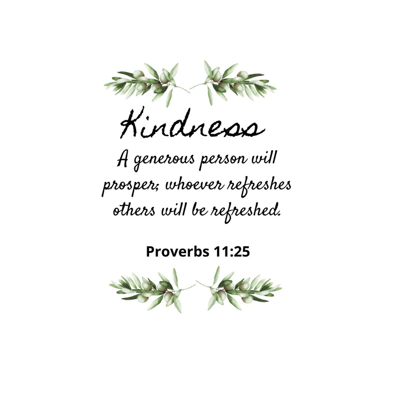 Proverbs 11:25 Printable Wall Art With Olive Branch , 8x10 Christian ...