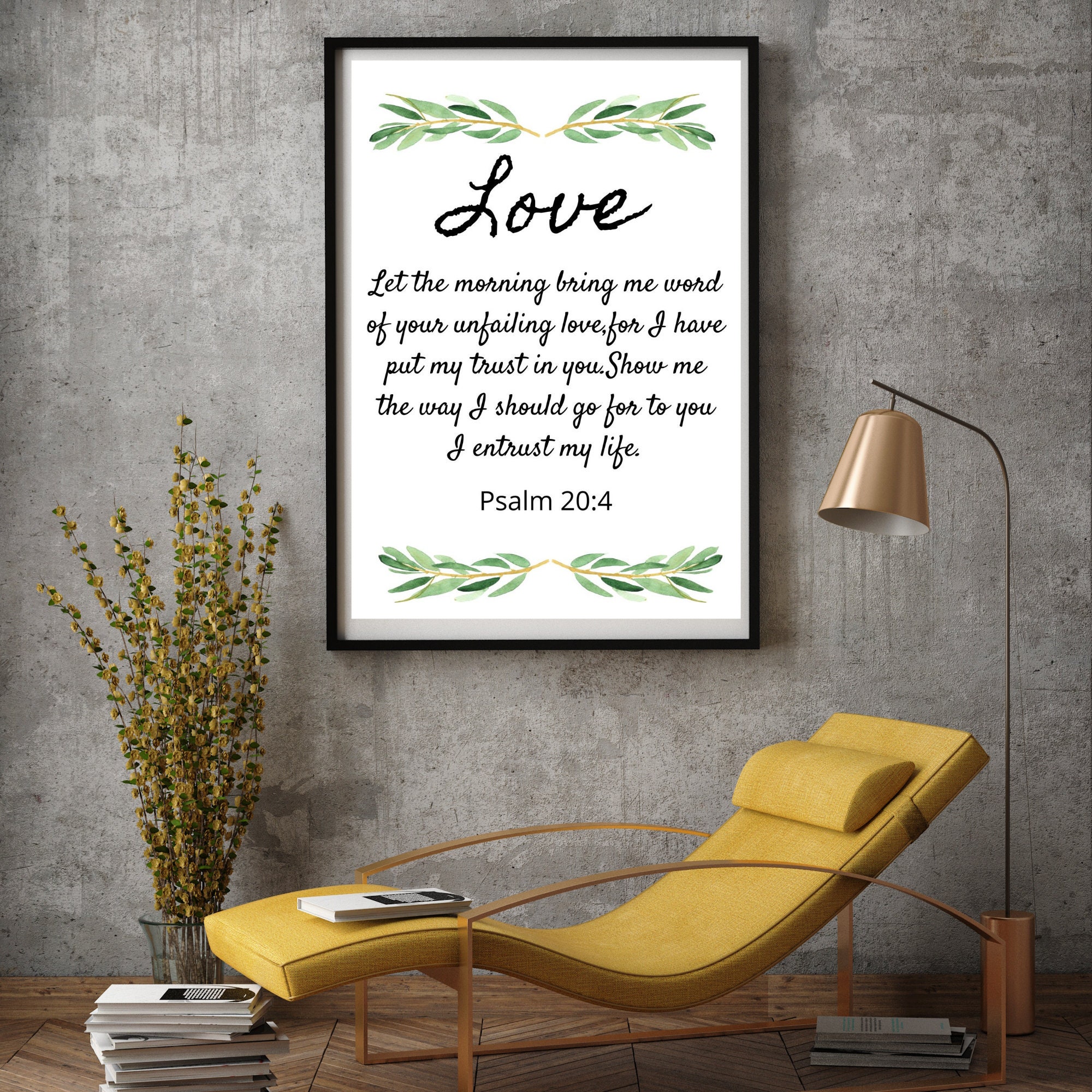 Psalm 143:8 Printable Wall Art With Olive Branch 8x10 - Etsy
