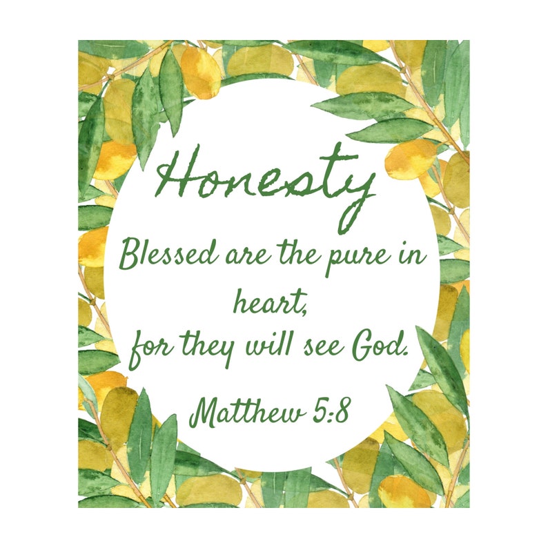 Printable Bible Verse,matthew 5:8 Wall Art, 8x10 Christian Digital ...