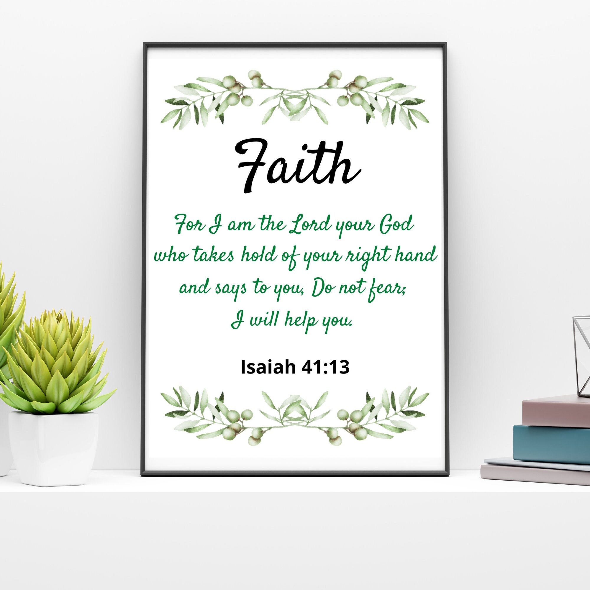 Printable Bible Verse Isaiah 41:13 Wall Art, 8x10 Christian Digital ...