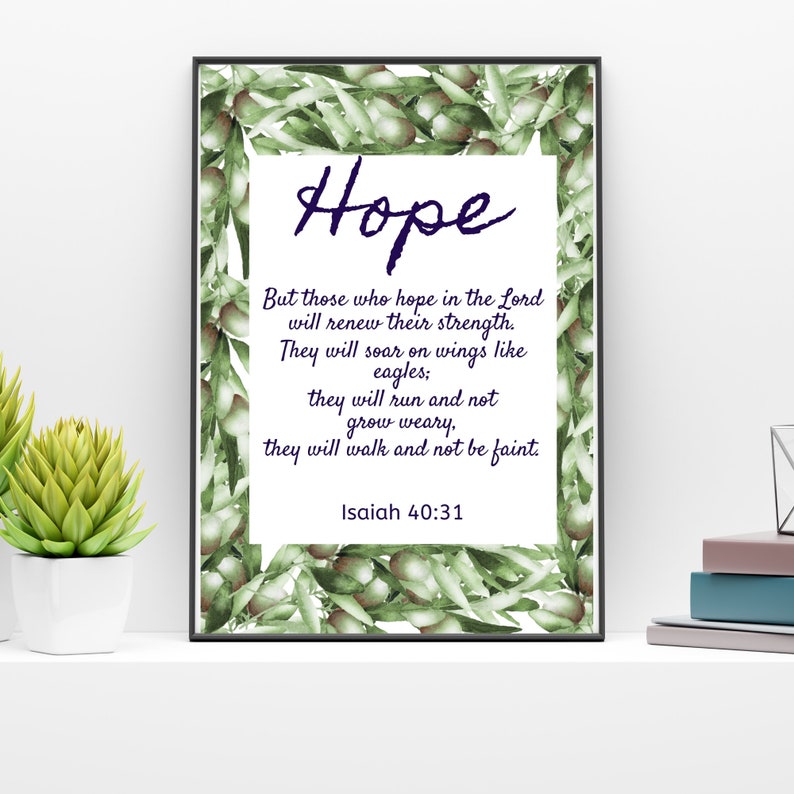 Printable Bible Verse, Isaiah 40:31 Wall Art, 8x10 Christian Digital ...