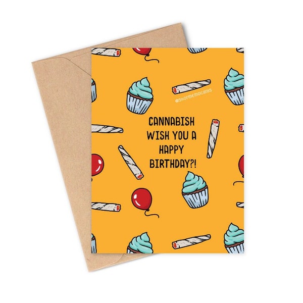 Weed Birthday Card - Etsy