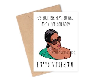 Check Birthday Card - Etsy