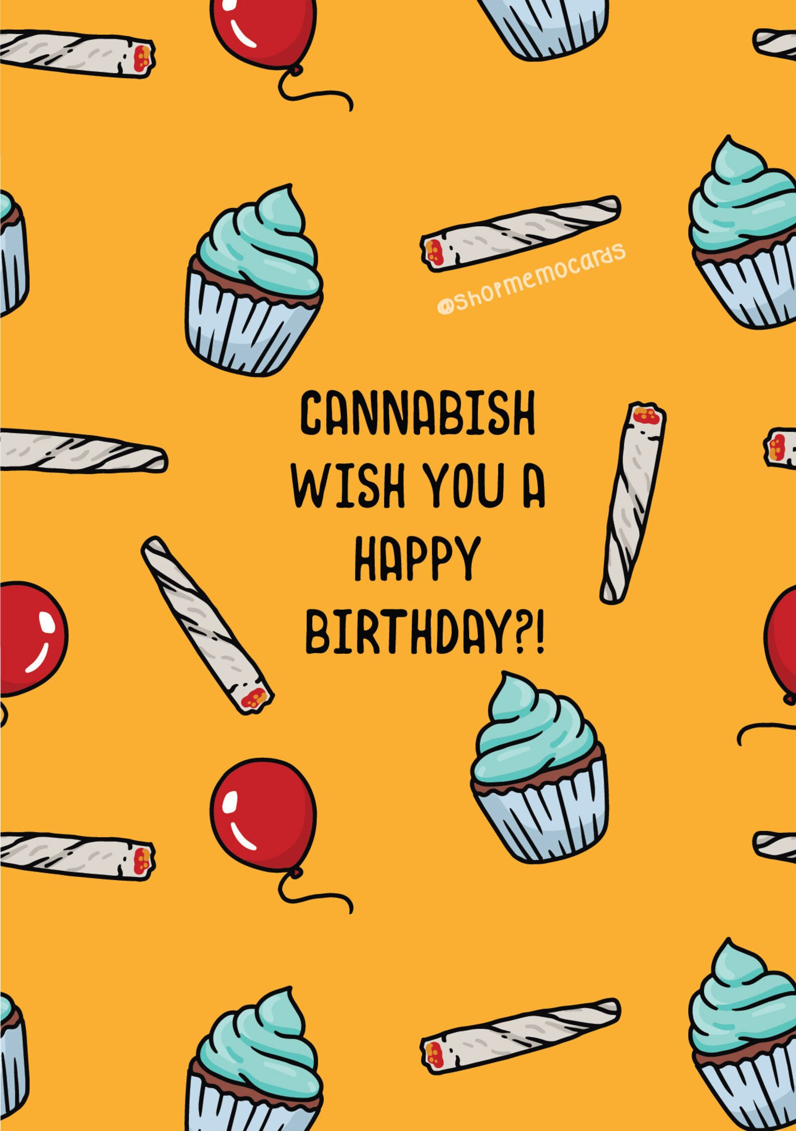 Cannabis Birthday Card|a Card for Weed Lovers| Pot Smokers Card| Funny ...