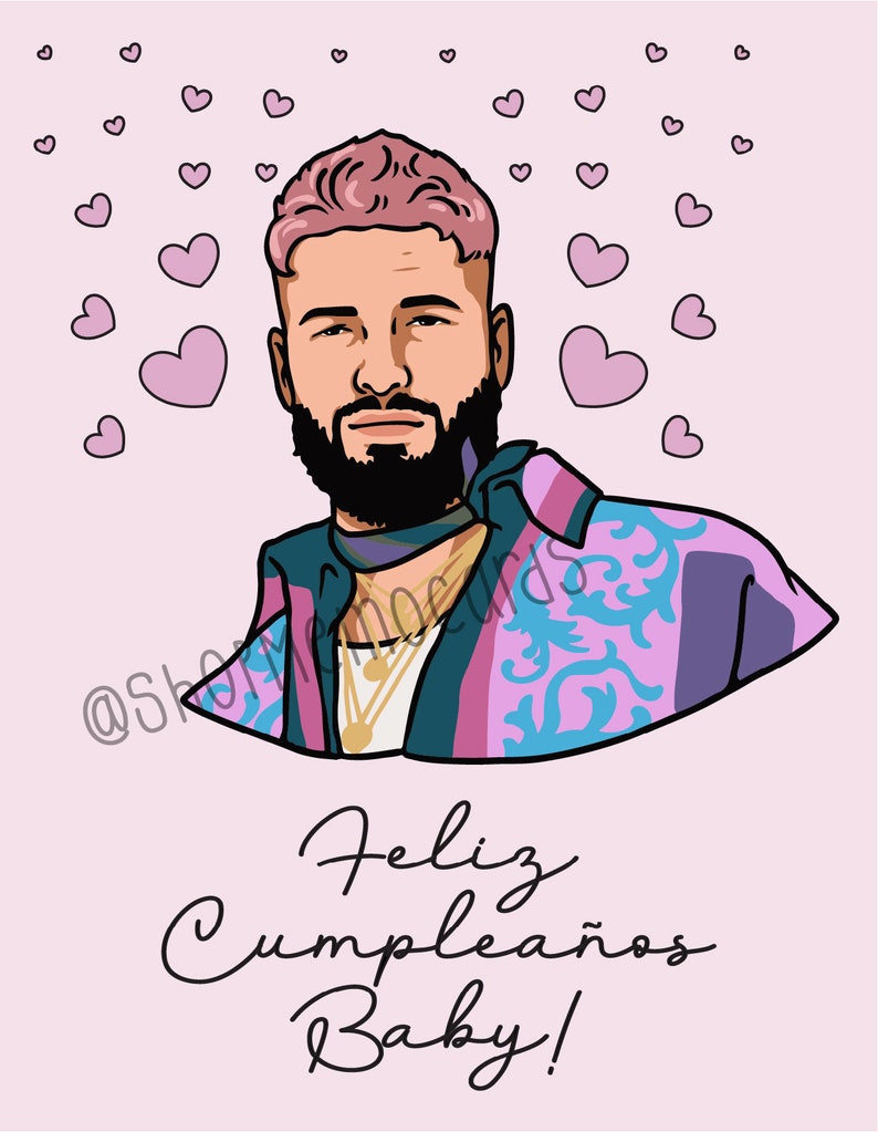 Maluma Birthday Card Maluma Feliz Cumpleanos Birthday Cards | Etsy