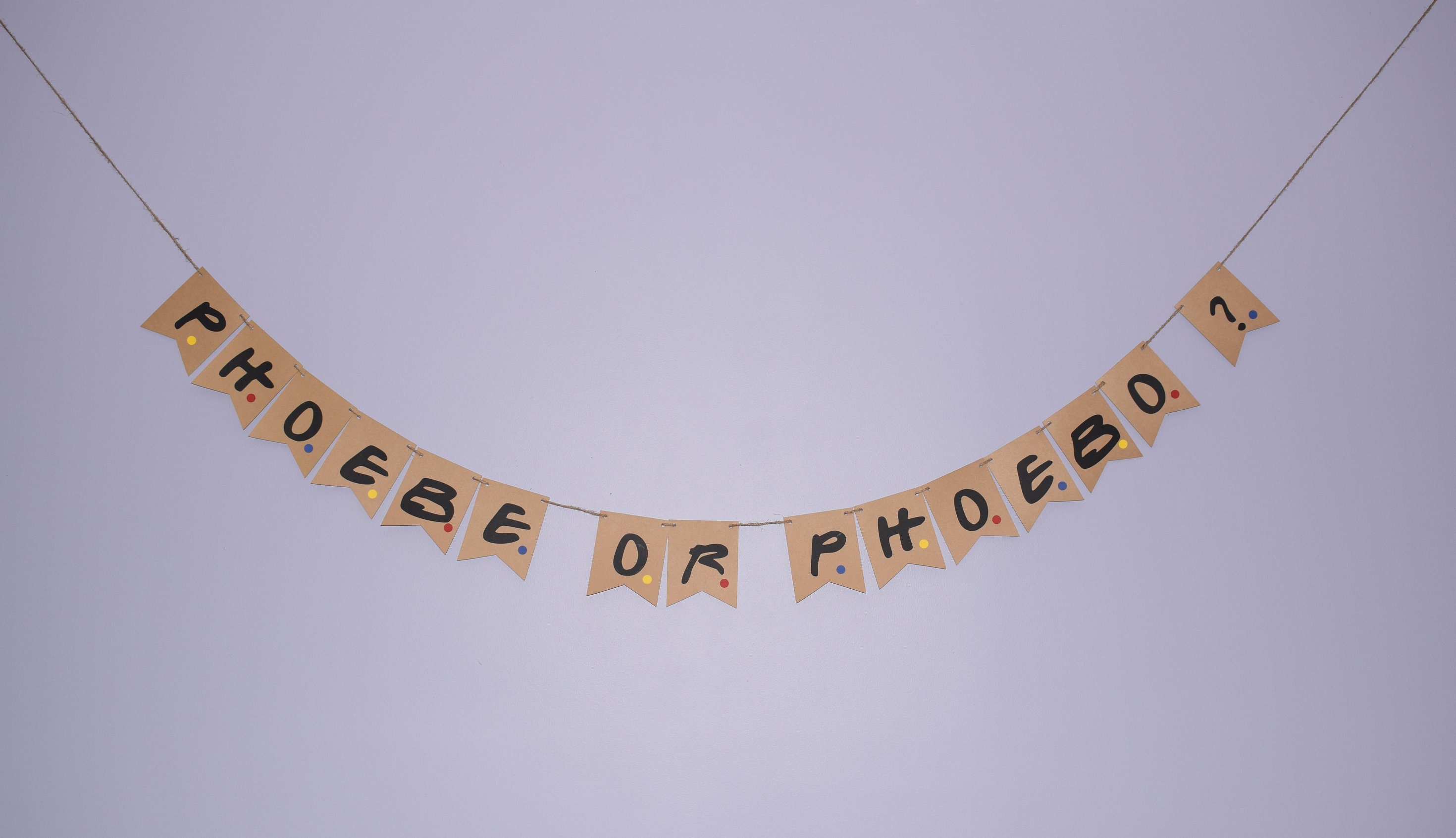 Friends Show Themed Gender Reveal Banner / Phoebe or Phoebo - Etsy