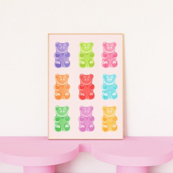 Gummy Bear Poster - Etsy UK