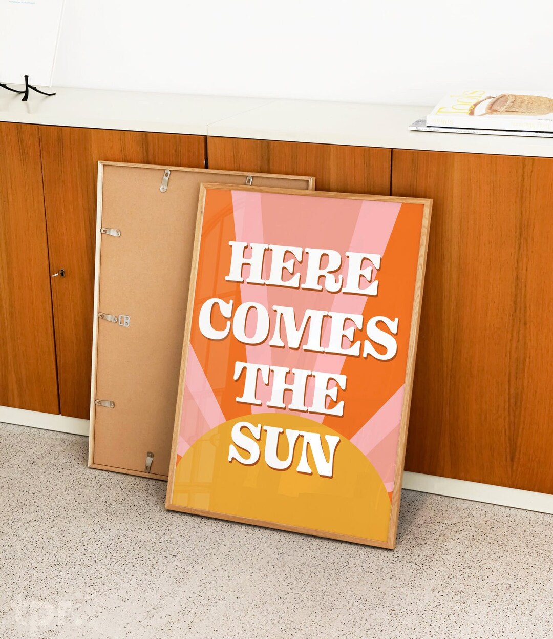 The Beatles Music Print, Here Comes the Sun Music Poster, 70's Retro ...