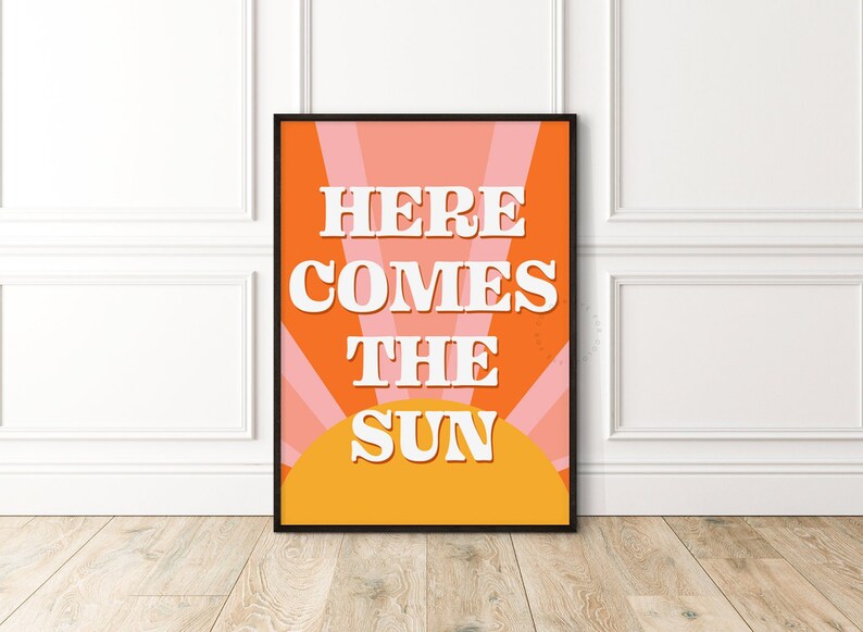 The Beatles Music Print Here Comes the Sun Music Poster - Etsy UK