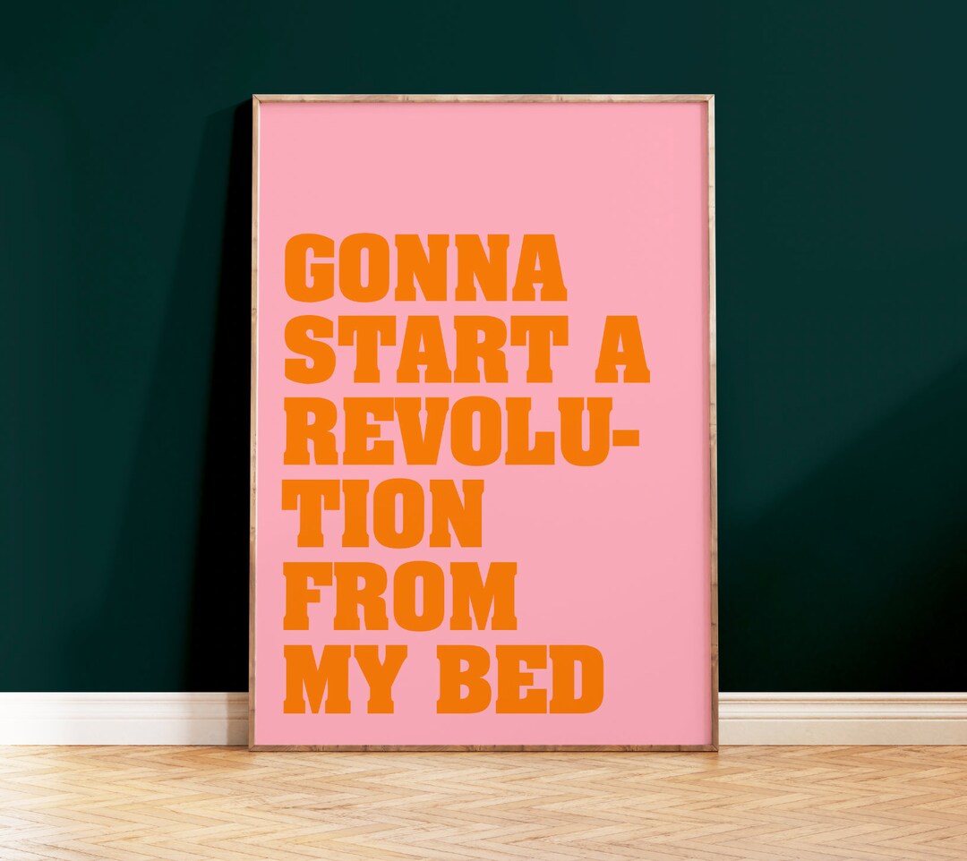 Gonna Start A Revolution From My Bed Music Poster Oasis Music - Etsy UK