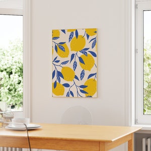 Yellow Lemon Fruit Print Botanical Lemons Print Kitchen Wall - Etsy