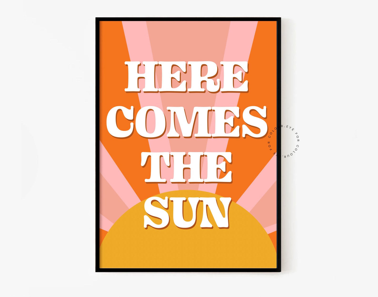 The Beatles Music Print Here Comes the Sun Music Poster - Etsy UK