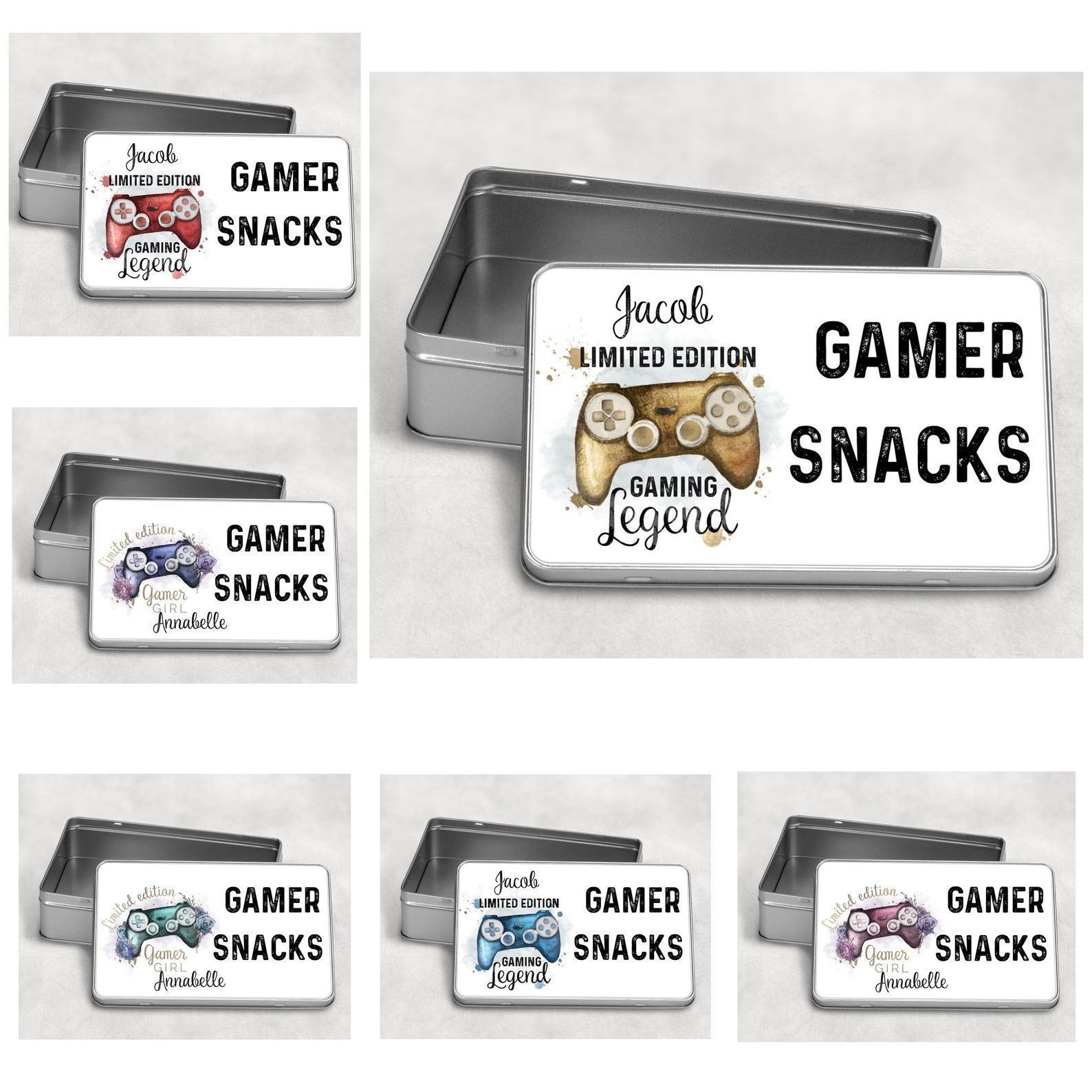 Personalised Gamer Snack Tin Gamer Gift Gaming Gift Gaming - Etsy