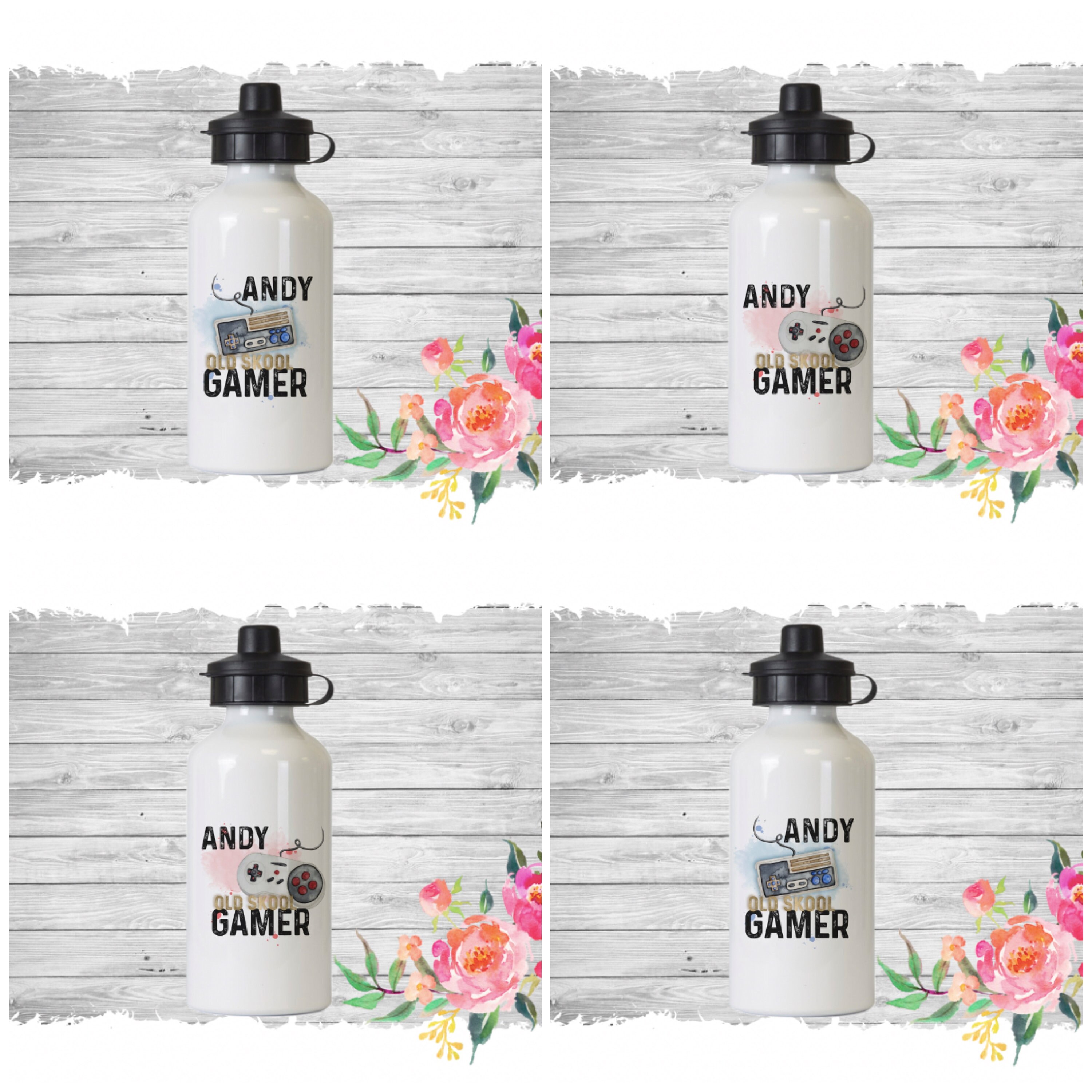 Personalised Retro Gaming Water Bottle 2 Controller Options - Etsy UK