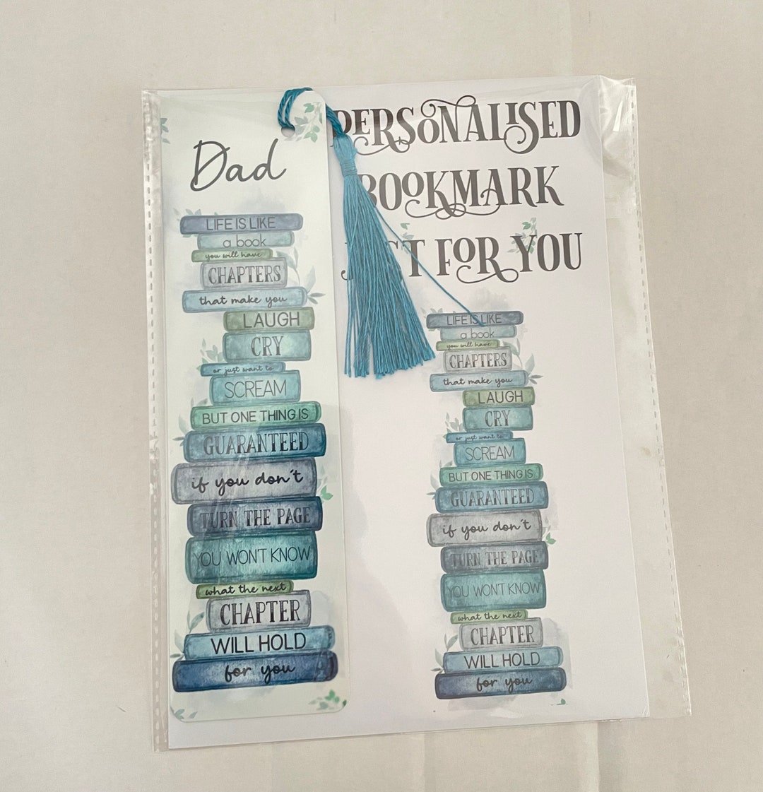 Personalised Positivity Book Stack Aluminium Jumbo Bookmark, Ideal ...