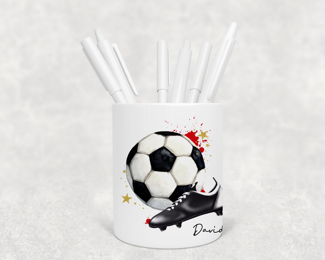 Personalised Football Pencil Pot, Ideal Gift, Birthday - Etsy