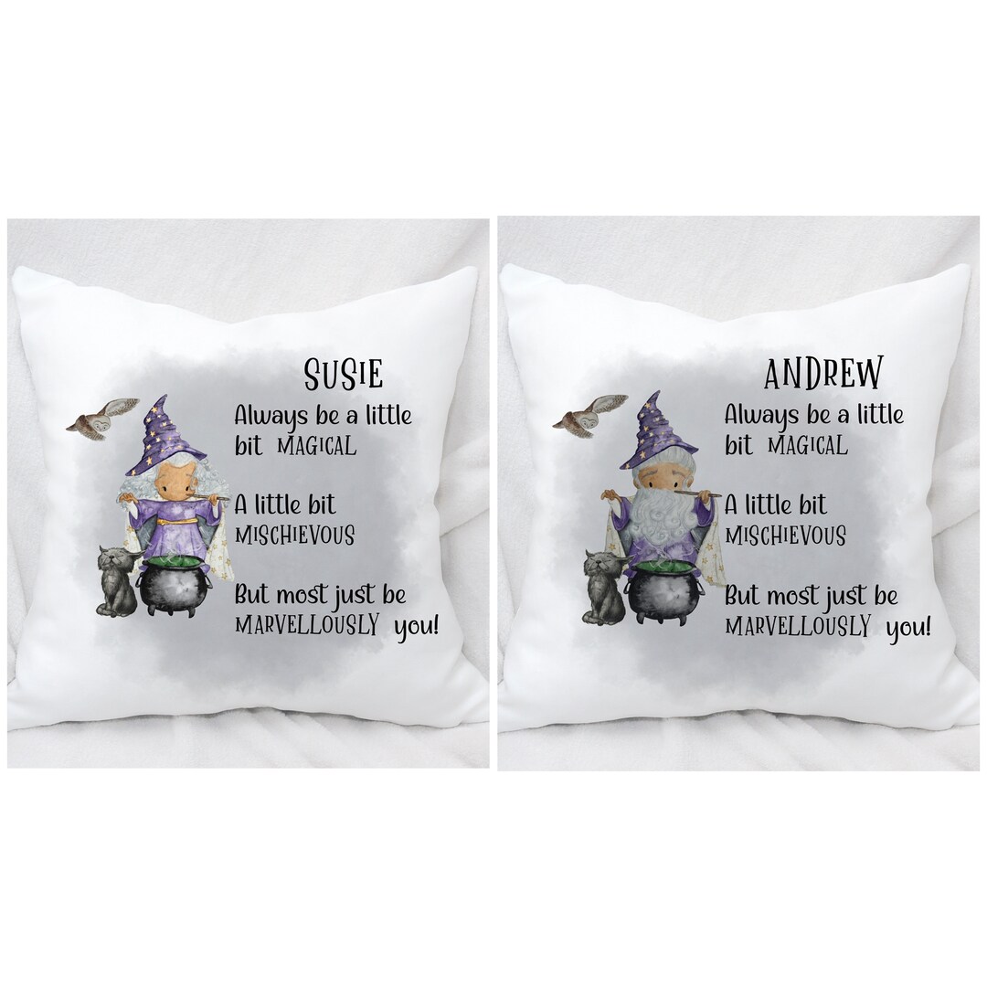 Personalised Mischievous Wizard Cuddle Cushion, Ideal Gift for Kids - Etsy