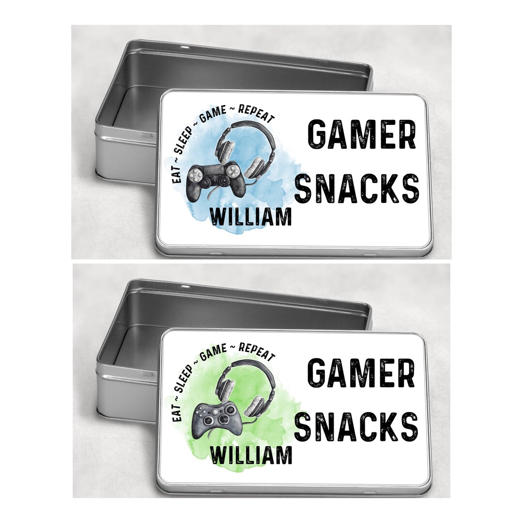 Personalised Gamer Snack Tin Gamer Gift Gaming Gift Gaming - Etsy