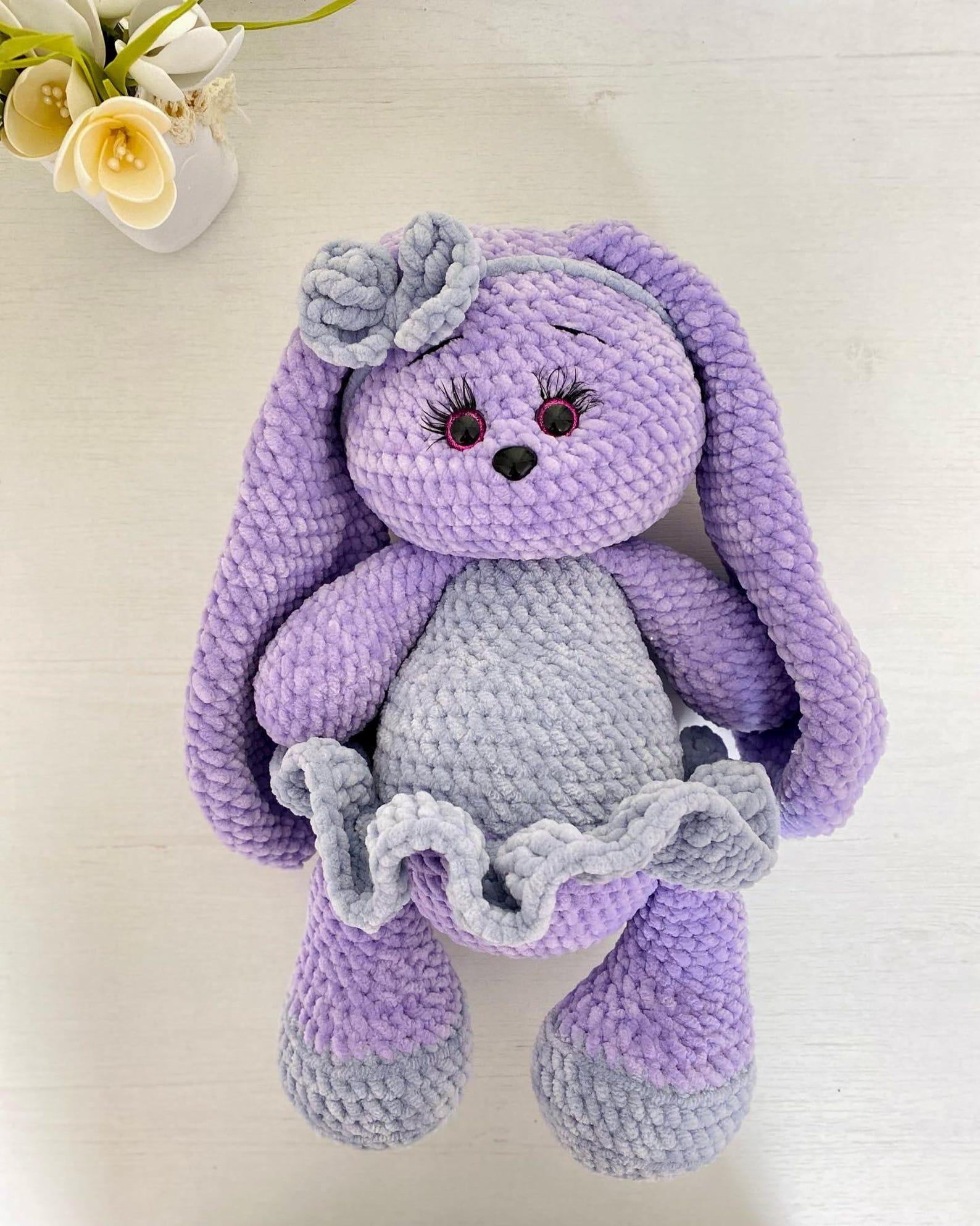 Amigurumi Plushie Hare With Long Ears, Preemie Baby Gift, Stuffed ...